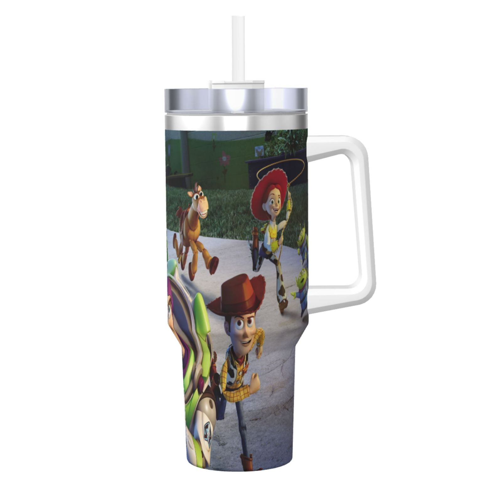 Toy Story 40 oz Tumbler With Handle and Straw, Stainless Steel Vacuum ...