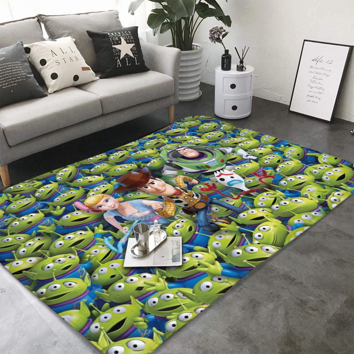 Toy Story Anime 3D Printed Carpet for Boys Girls Kids Baby Bedroom ...