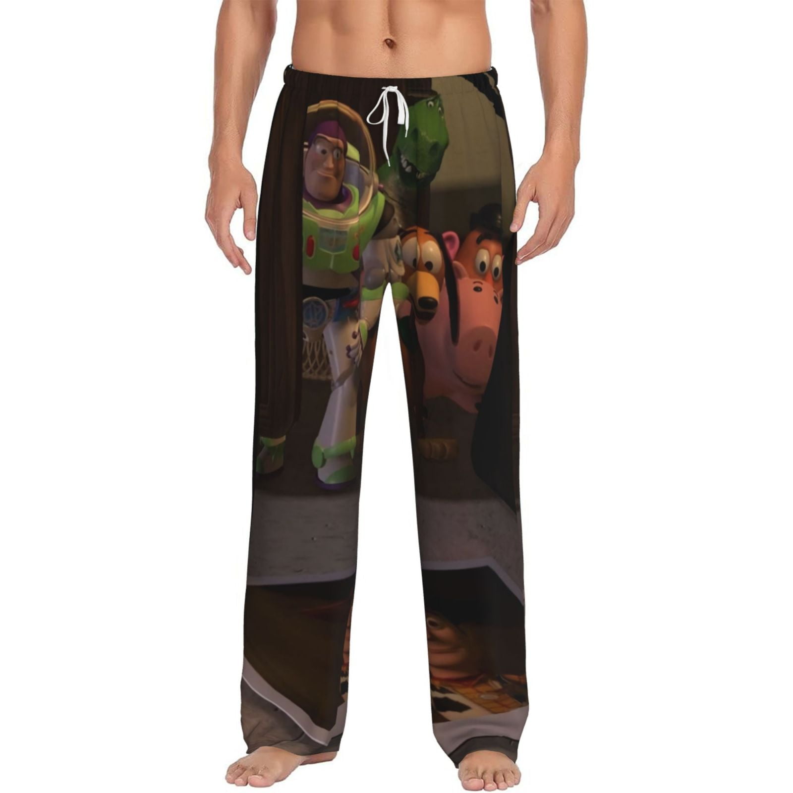 Toy Story Anime Cartoon All-Over Print Men'S Black Pajama Pants ...