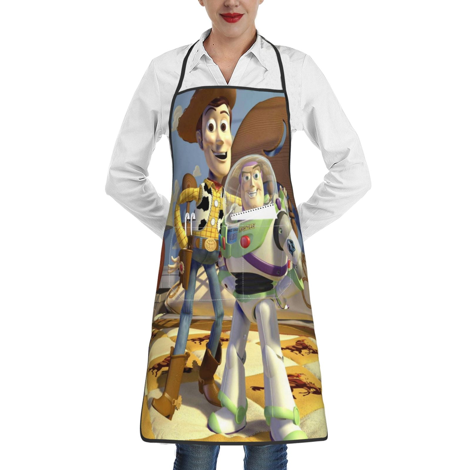 Toy Story Apron 2 Pockets Adjustable Aprons for Cooking Cleaning ...