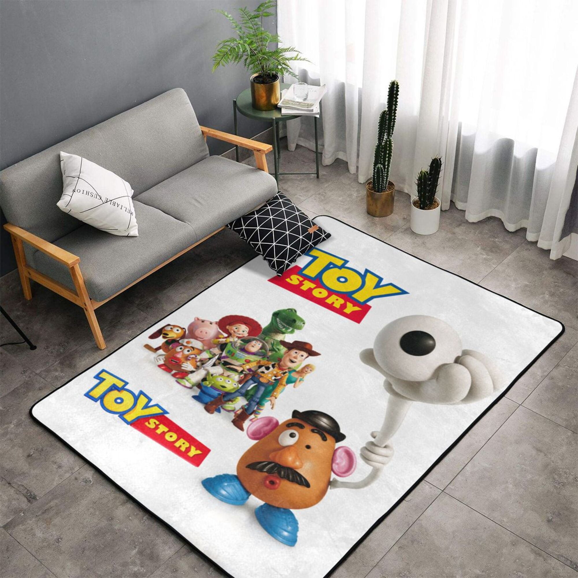 Toy Story Area Rug Living Room Carpet Bedroom 5x3 feet Rug Flannel ...