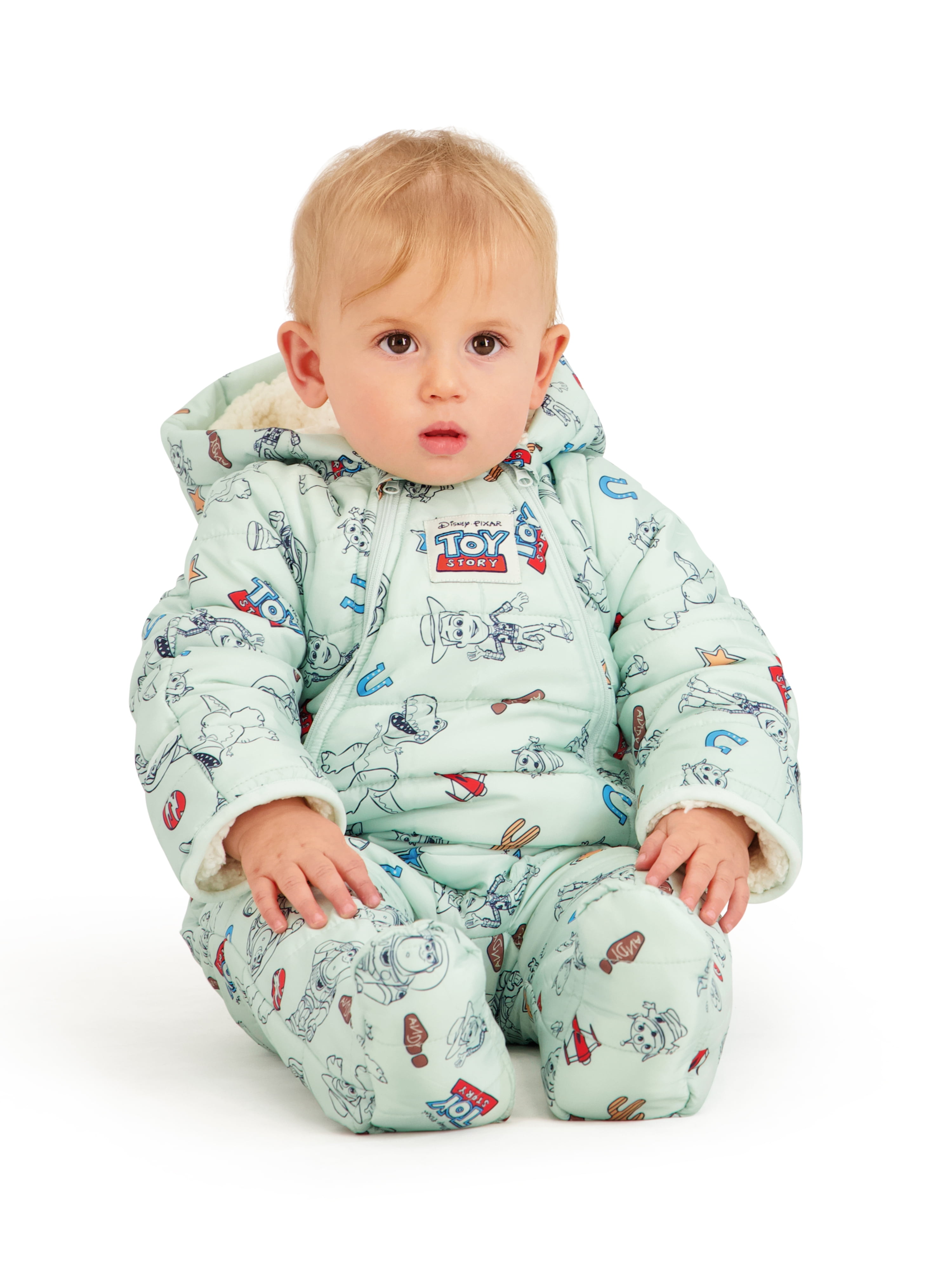 Character Baby Hooded Puffer Pram Suit, Sizes 0-9 Months - Walmart.com