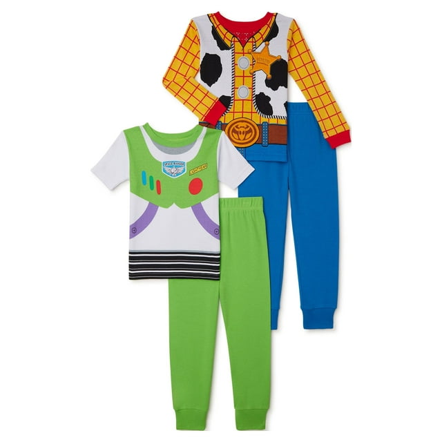 Toy Story Baby and Toddler Boy Long Sleeve Tops and Pants, 4-Piece ...