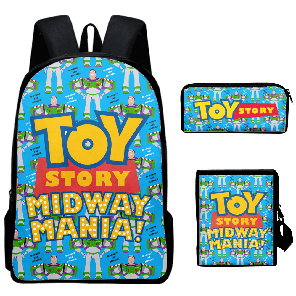 Toy Story Backpacks Funny Rucksack with Crossbody Bag with Pen Bag for ...