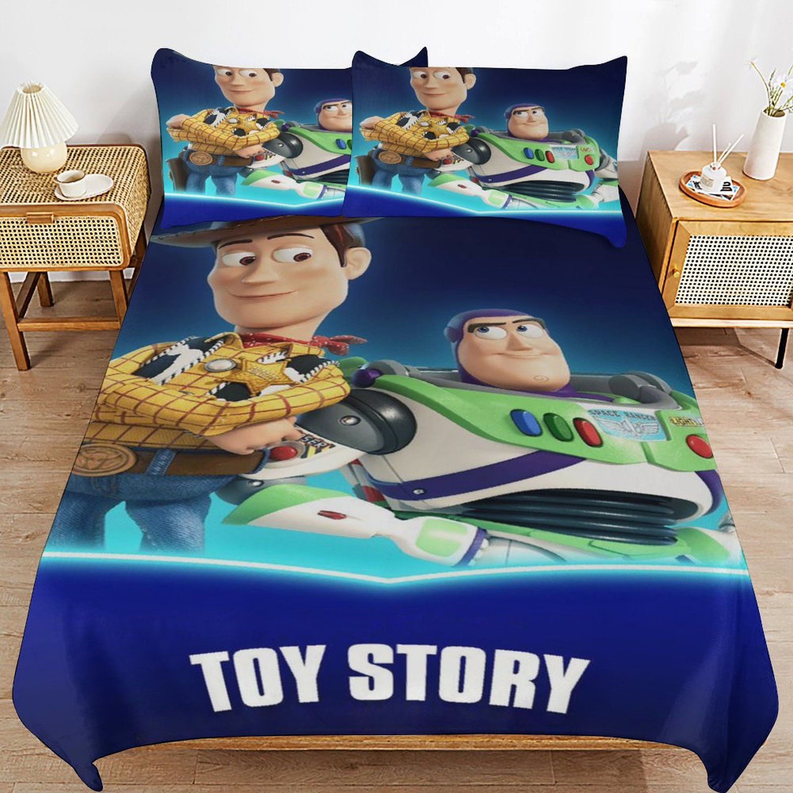 Toy Stor Bedding Set Anime Bedding Set Cartoon Duvet Cover Set with 1 ...
