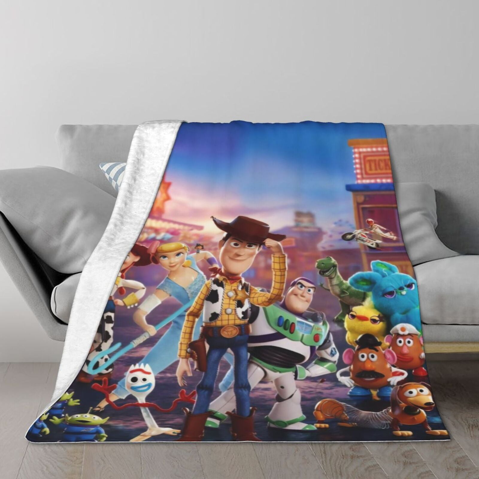 Toy Story Blanket Decorative Flannel Throw Blanket , Lightweight Cozy ...