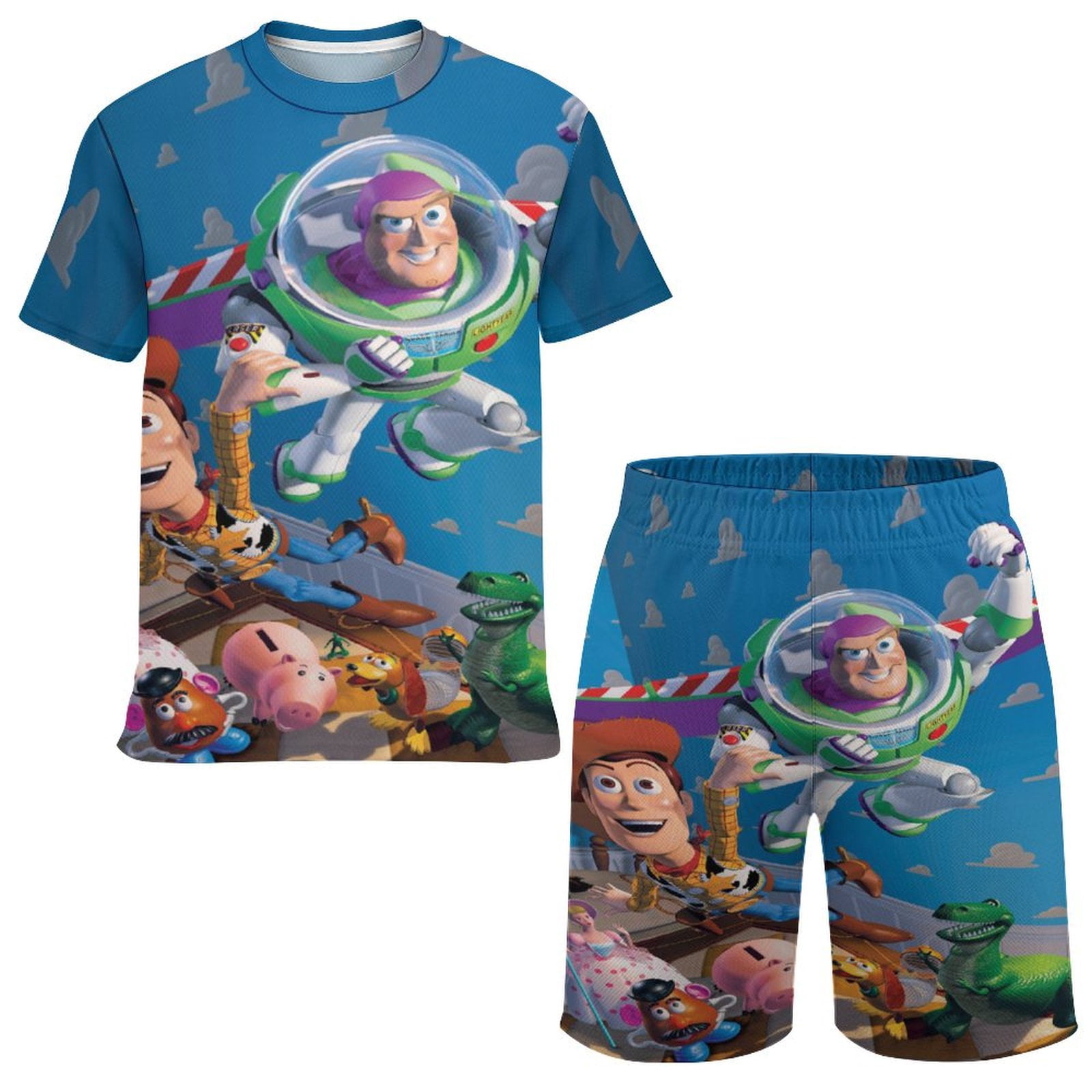 Toy Story Boys Girls Short Sleeve Mesh T-Shirt And Shorts Outfit Set ...