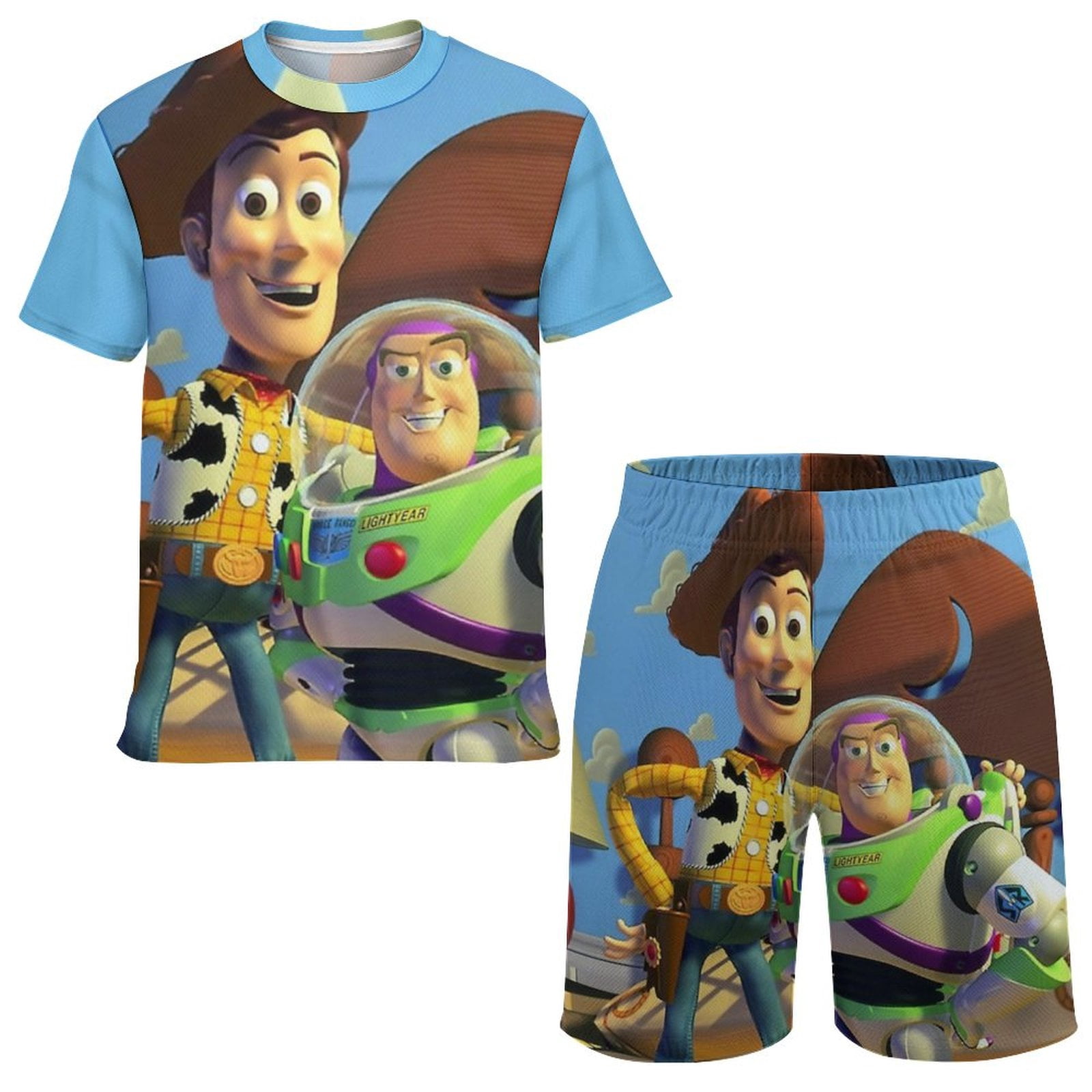 Toy Story Boys Girls Short Sleeve Mesh T-Shirt And Shorts Outfit Set ...