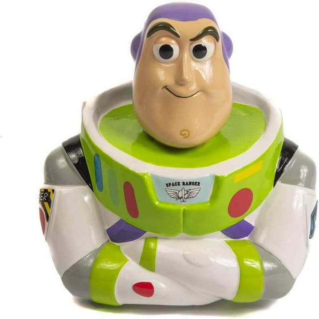 Disney Toy Story Buzz Lightyear Large Coin Bank, Character Piggy Bank ...