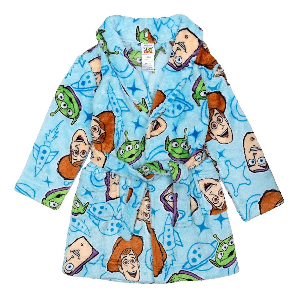 Toy Story Buzz, Woody and LGM Toddler Boy's Fleece Character Bathrobe ...