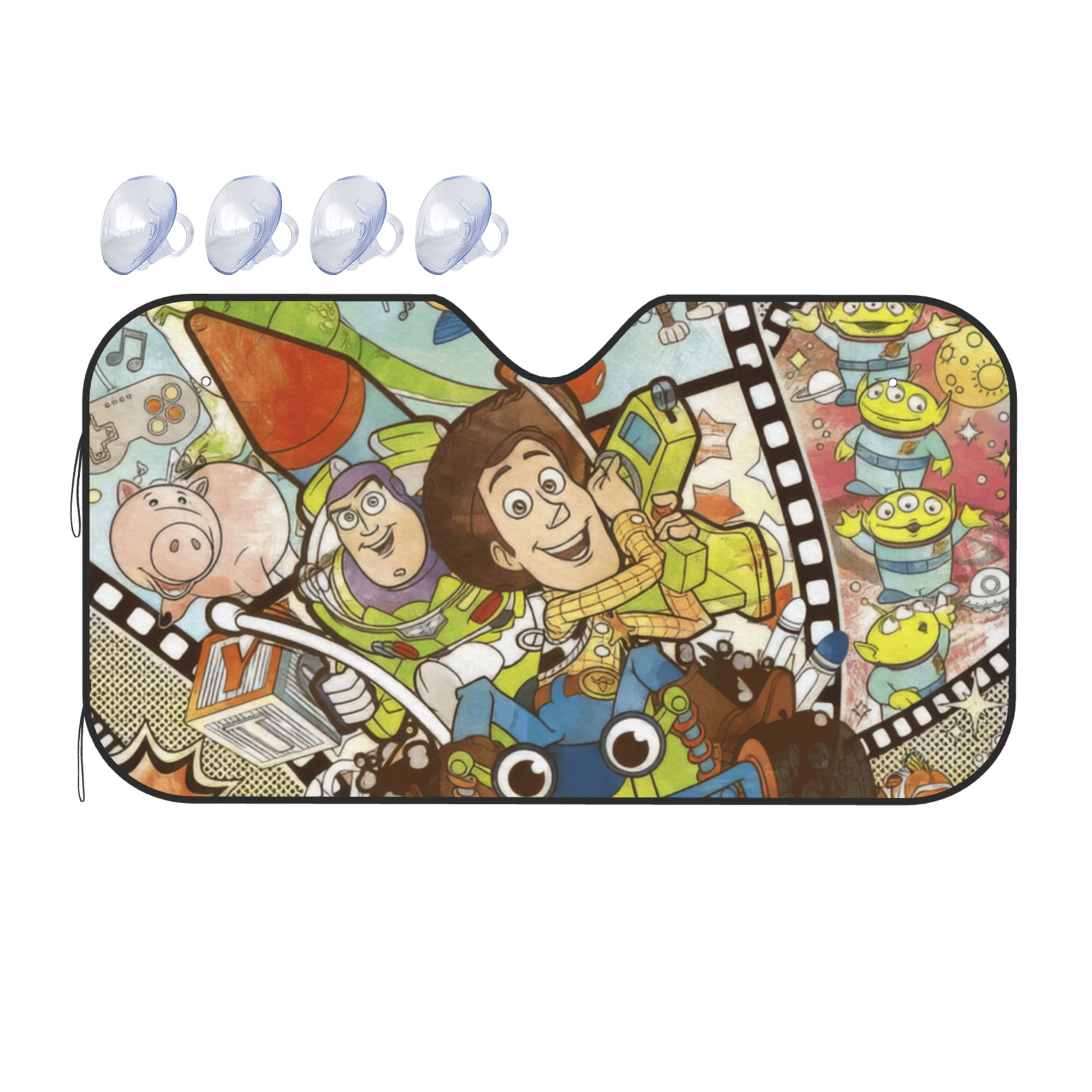Toy Story Car Sun Shade Windshield Sunshade Block Uv Rays Protector ...
