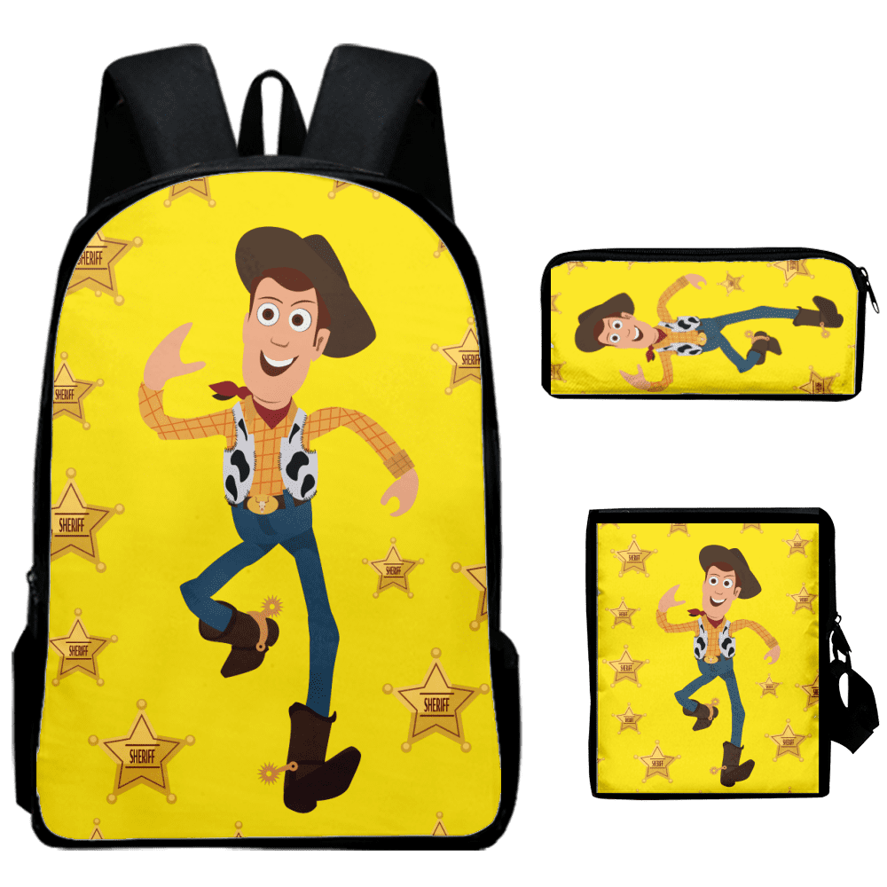 Toy Story Cartoon Backpack Novelty Schoolbag 3 in 1 School Bag Set for ...