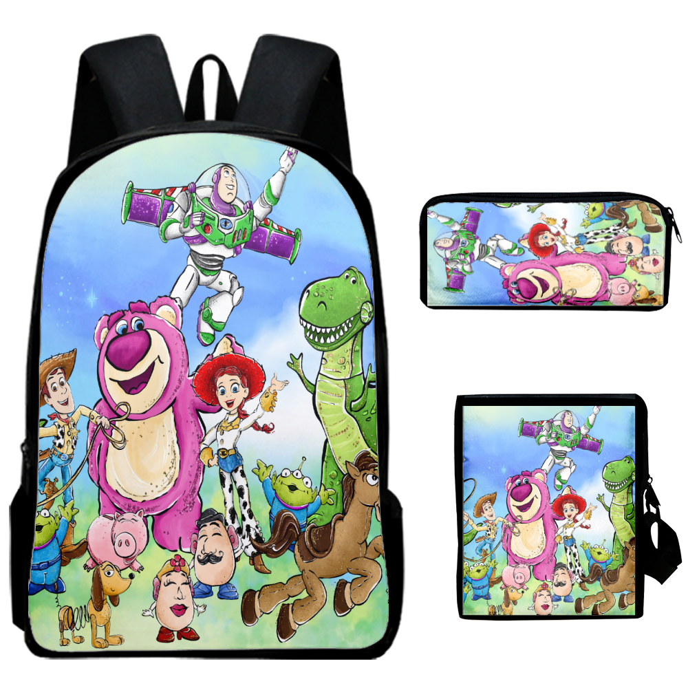 Toy Story Cartoon Bag Fashion Backpack 3 in 1 School Bag Set for ...