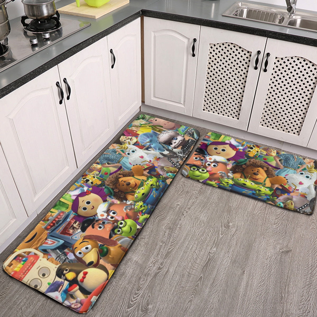 Toy Story Cartoon Kitchen Floor Mats Set of 2, Waterproof Non-slip ...