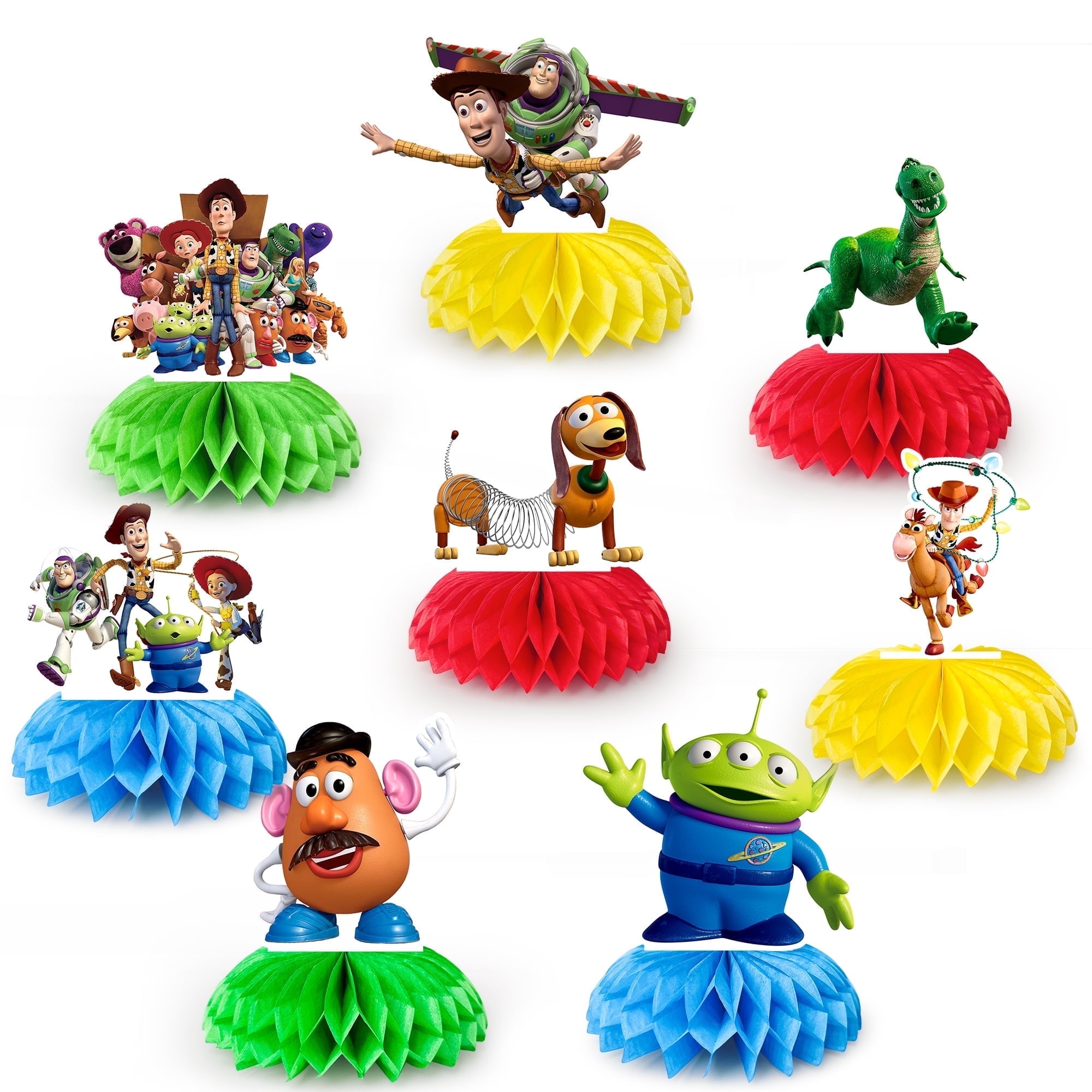 Toy Story Centerpieces for Tables, 9pc 3D Double Side Toy Storys ...