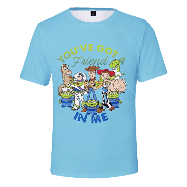 Toy Story Cute 3D Printed Tops Cartoon Crewneck Toy Story T Shirts ...