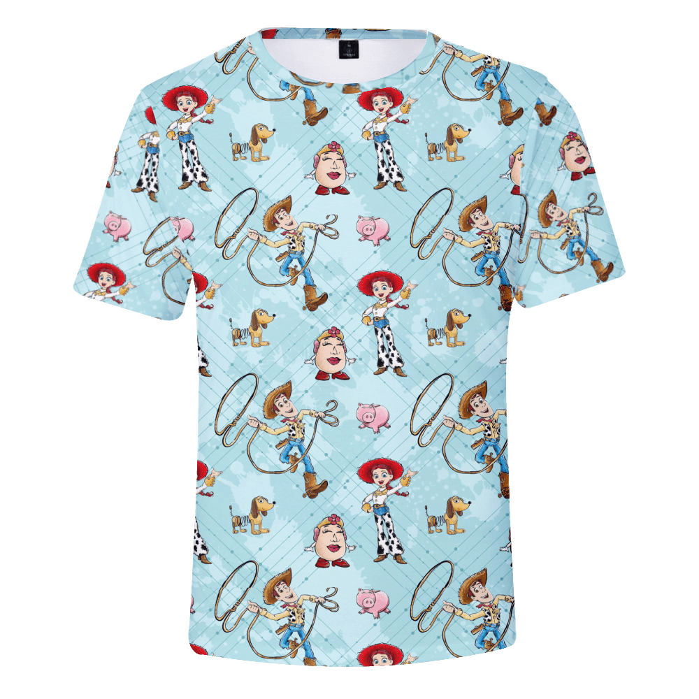 Toy Story Cute 3D Printing T-Shirt Fashion Round Neck Toy Story Tshirts ...