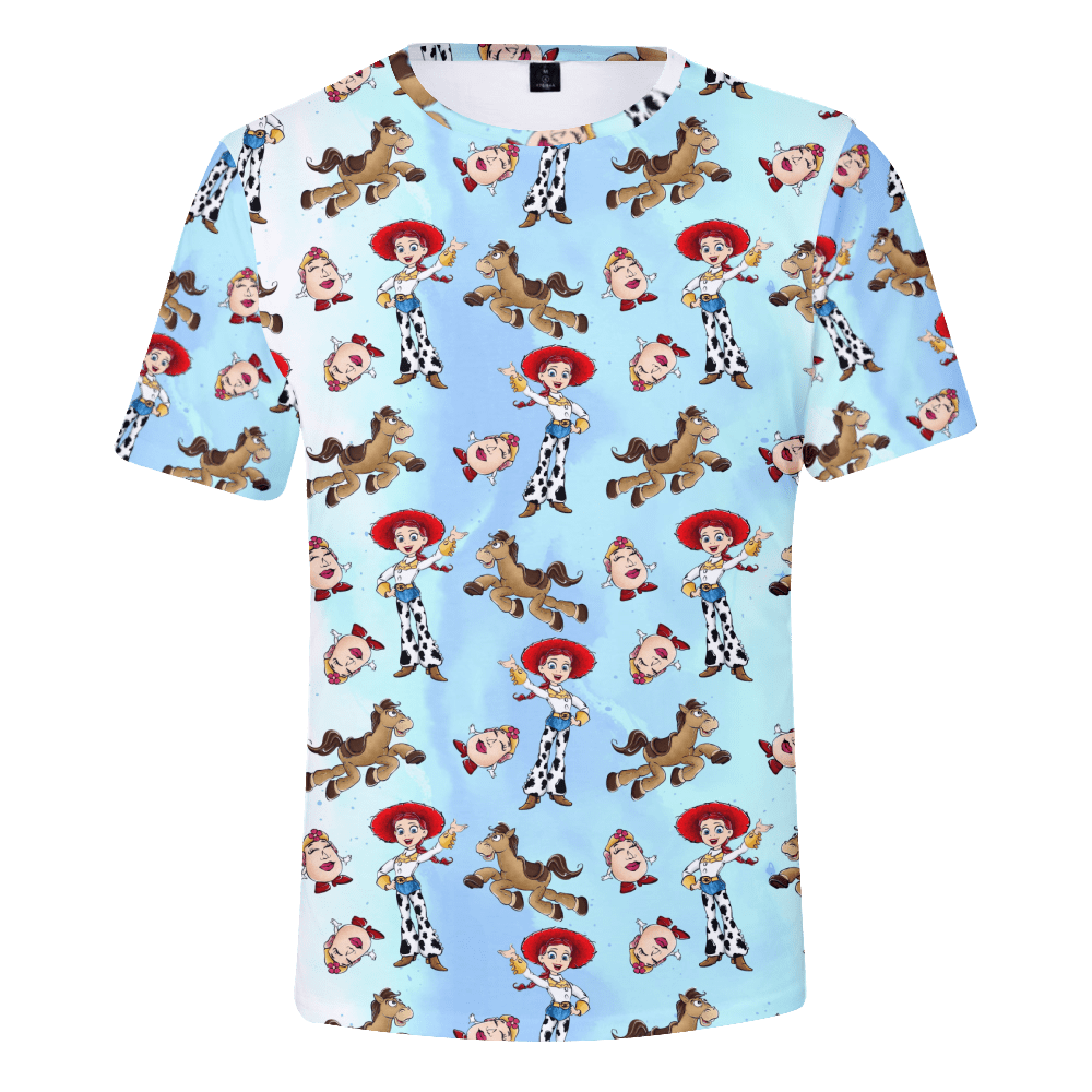 Toy Story Cute 3D Printing Tops Popular Round Neck Toy Story Tops ...