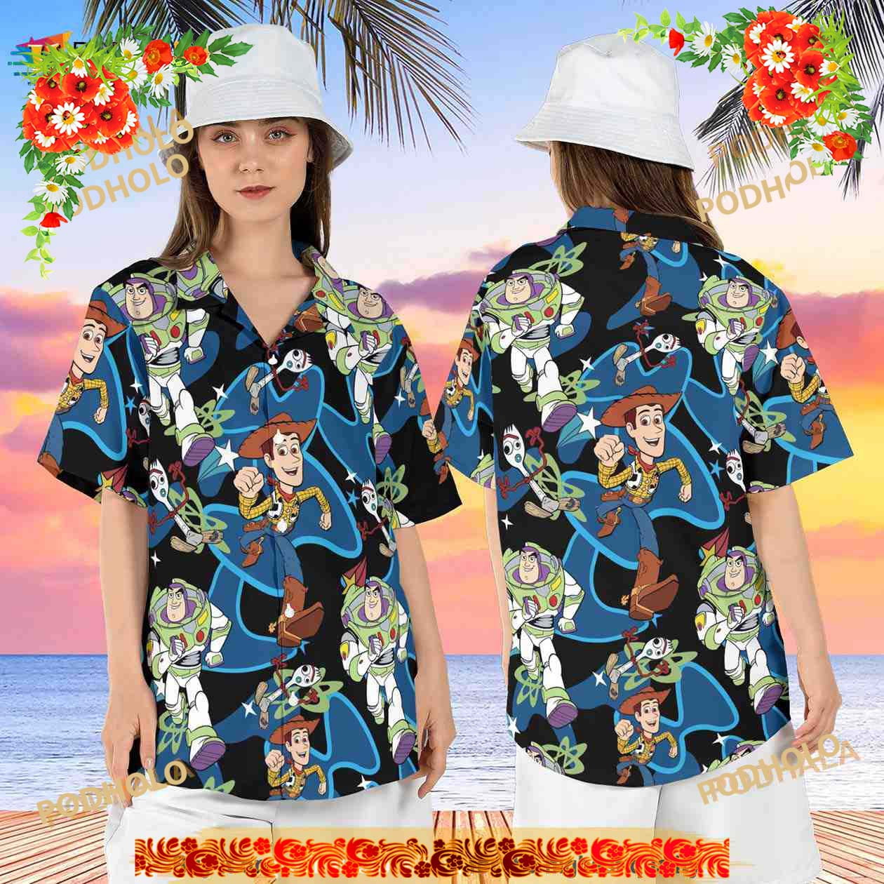 Toy Story Friends Hawaiian Shirt, Woody Buzz Lightyear Tropical Shirt ...