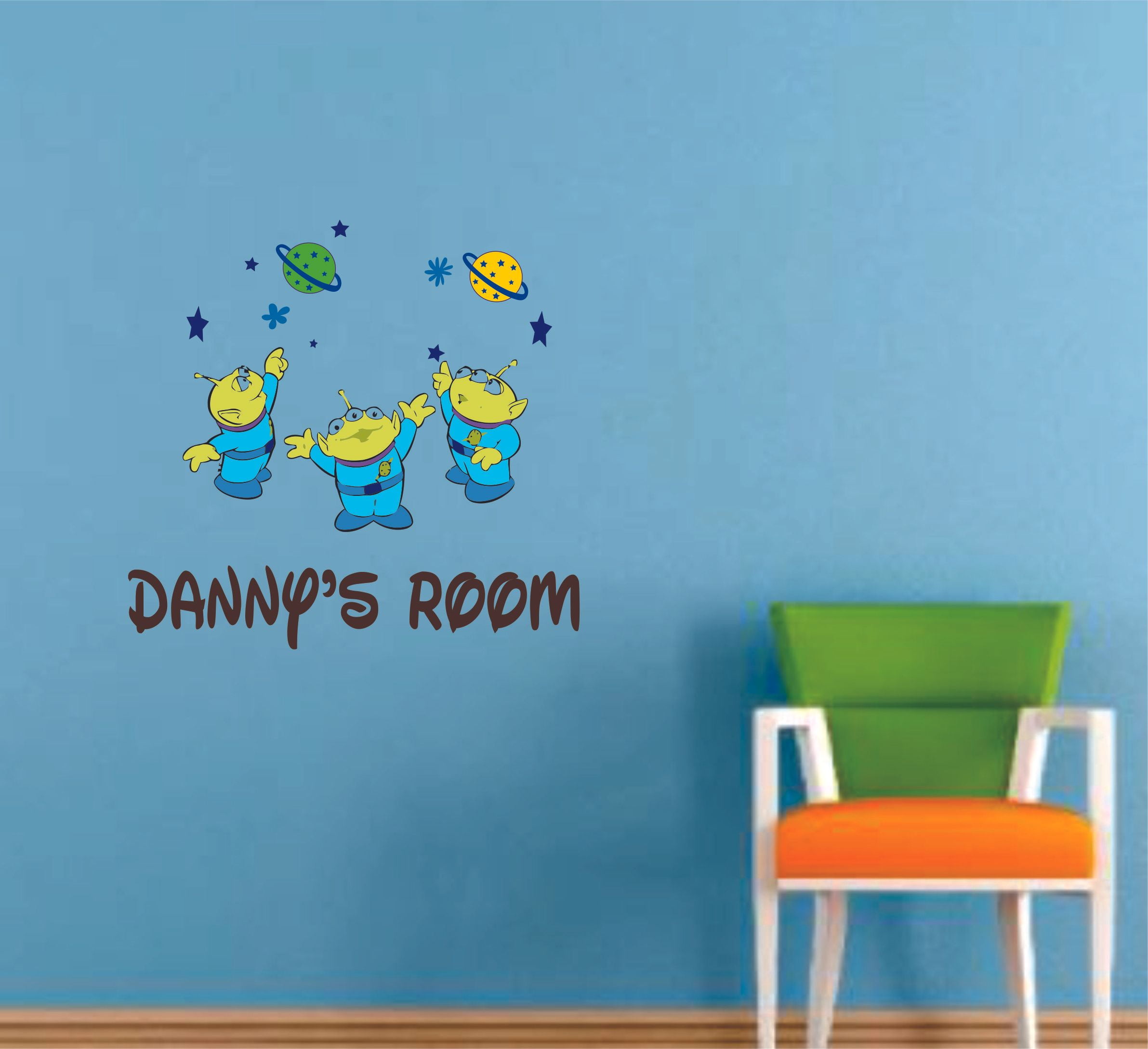Toy Story Green Alien Planets Cartoon Customized Wall Decal - Custom ...
