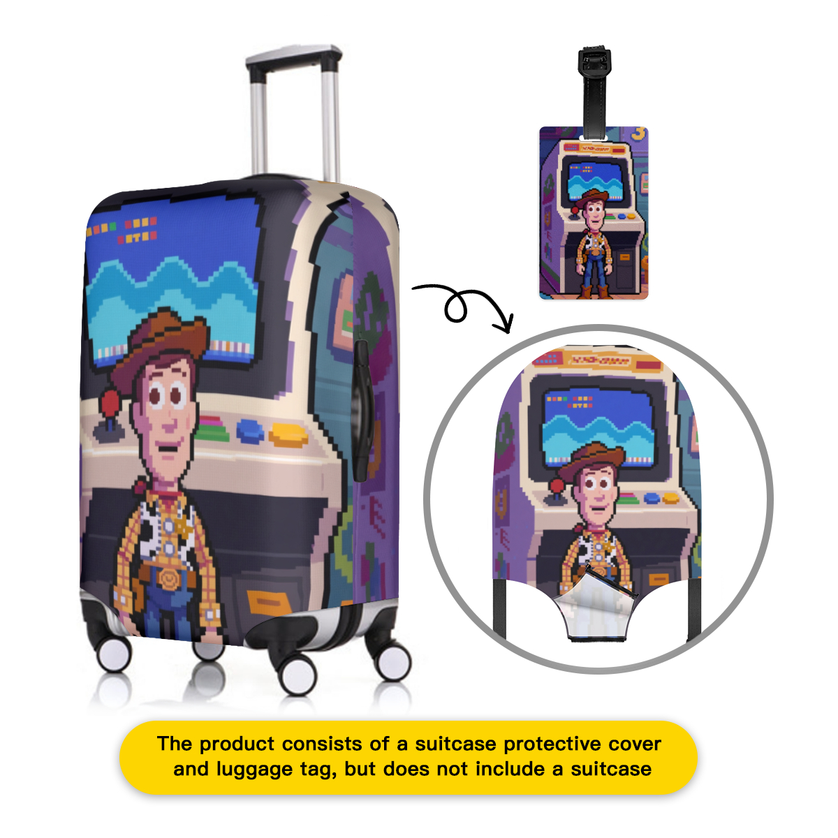Toy Story Hard Shell Suitcase Cover with Luggage Tag, 21inch/25inch ...