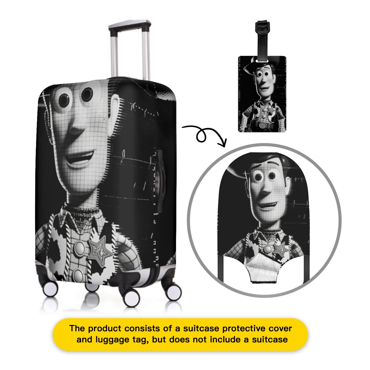 Toy Story Hard Shell Suitcase Cover with Luggage Tag, 21inch/25inch ...