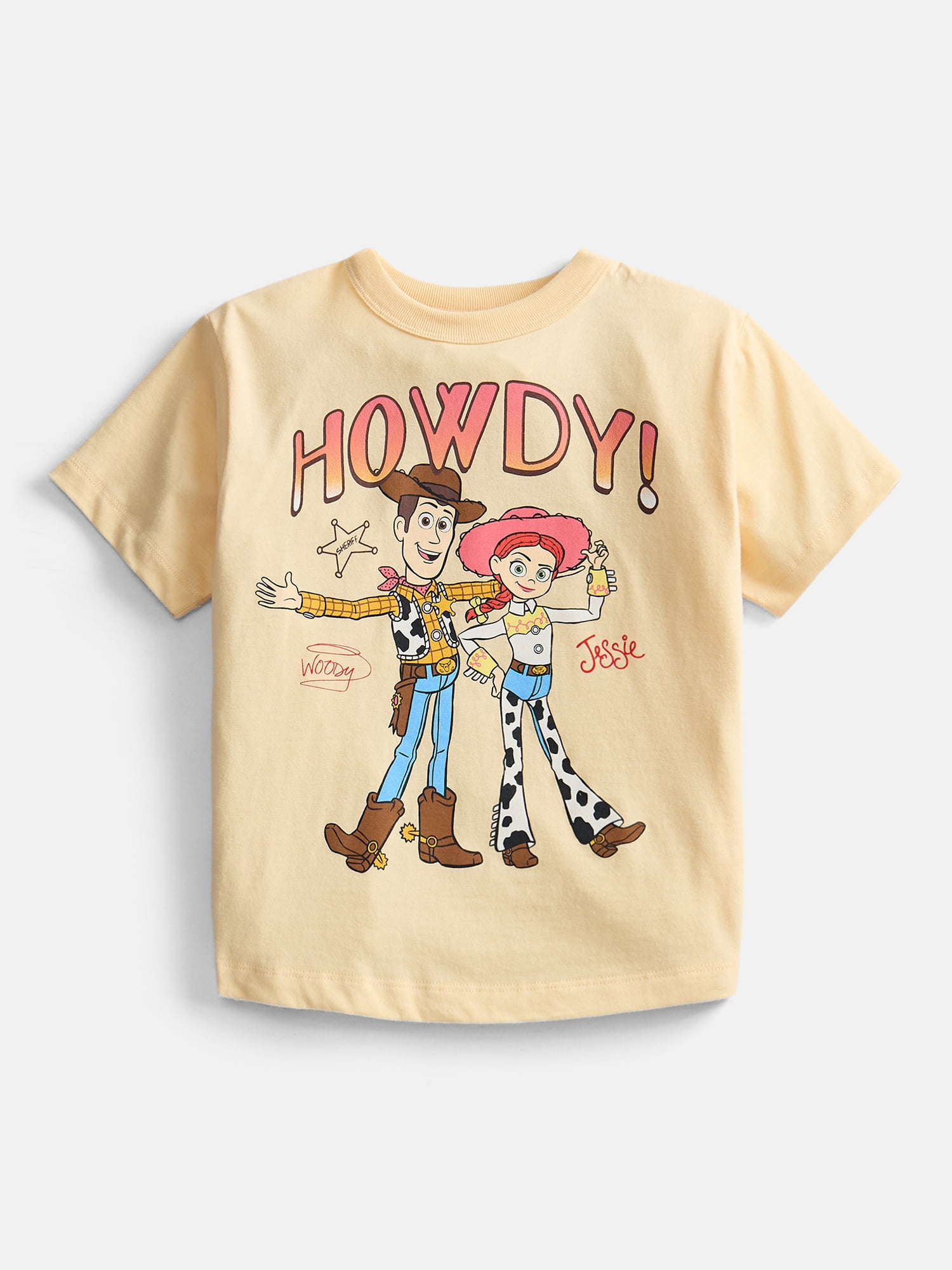 Toy Story Toddler Girls Howdy Sheriff Tee with Short Sleeves, Sizes 12M ...