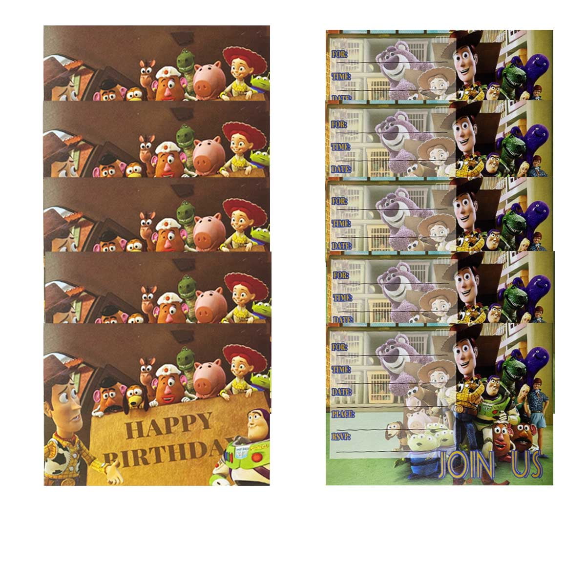 Toy Story Invite Invitations Cards Stock Bulk Birthday Fill-in Party ...