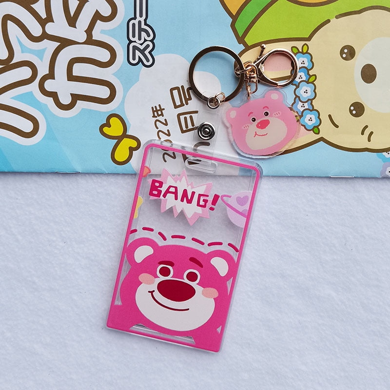 Toy Story Kawaii Buzz Lightyear Woody Card Holder Keychain Cute Cartoon ...