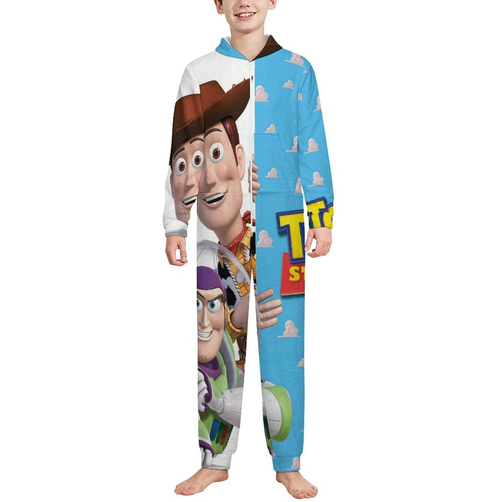 Toy Story Kids Hooded Jumpsuit Union Suit Onesie One Piece Blanket for ...