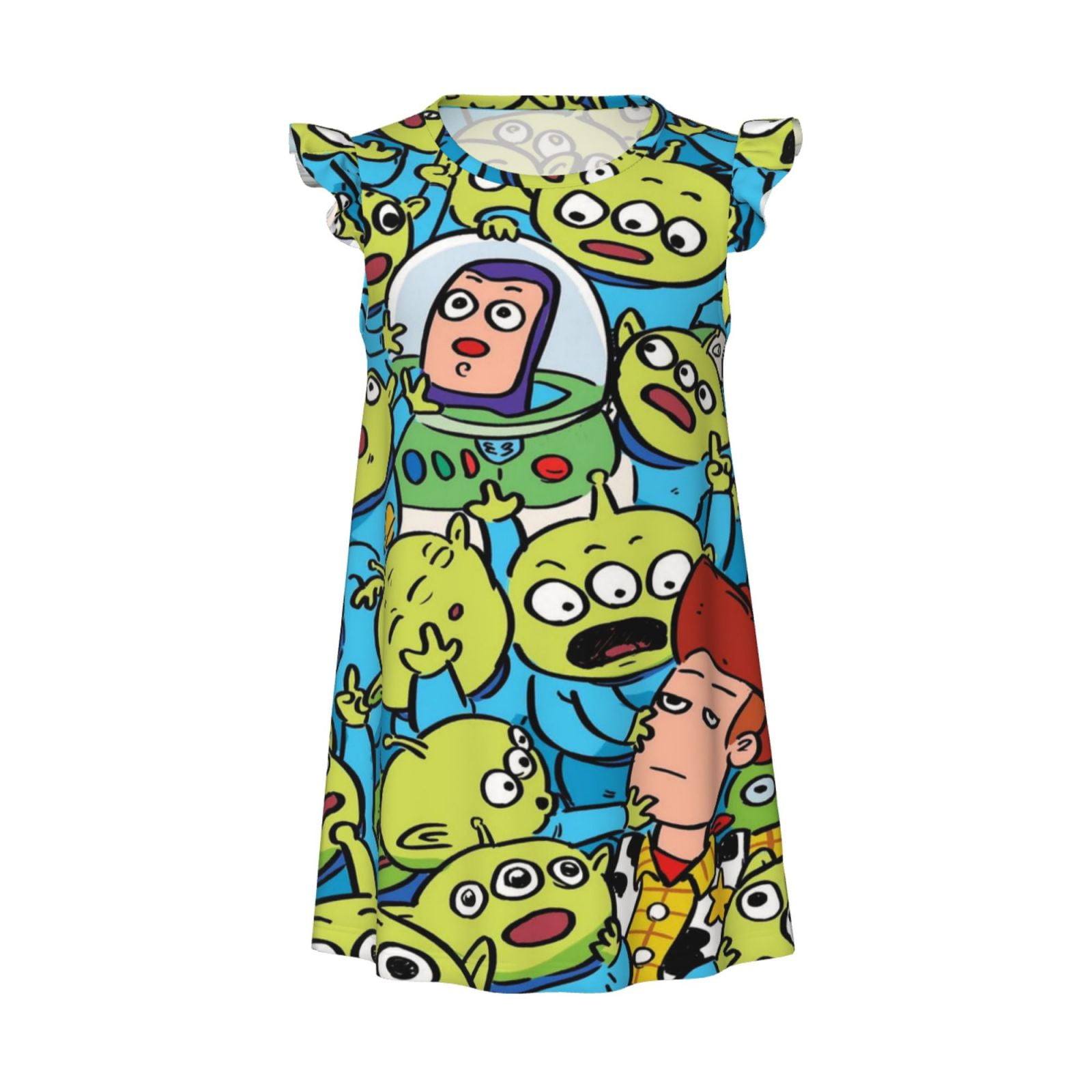 Toy Story Little Girls Nightgowns Soft Flutter Sleeve Night Dress ...