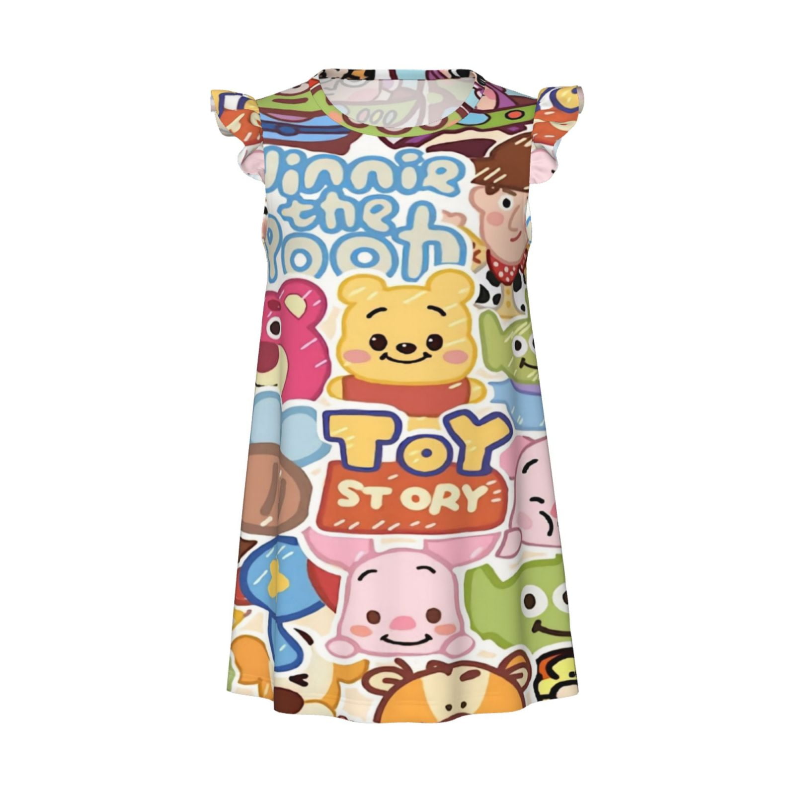 Toy Story Little Girls Nightgowns Soft Flutter Sleeve Night Dress ...