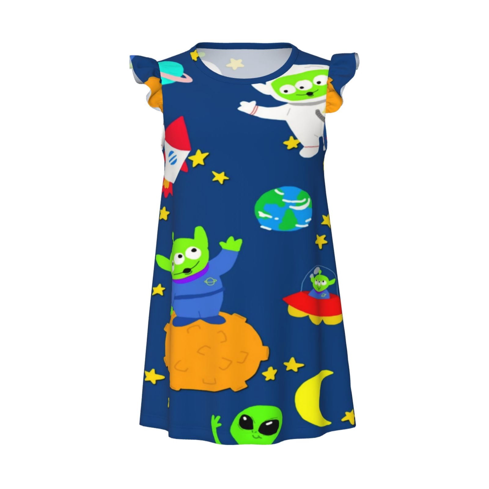 Toy Story Little Girls Nightgowns Soft Flutter Sleeve Night Dress ...