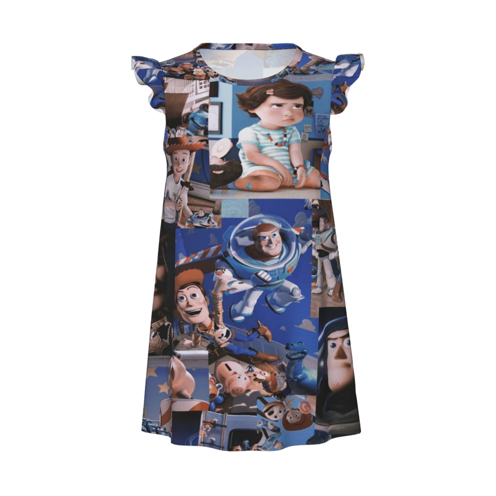 Toy Story Little Girls Nightgowns Soft Flutter Sleeve Night Dress ...
