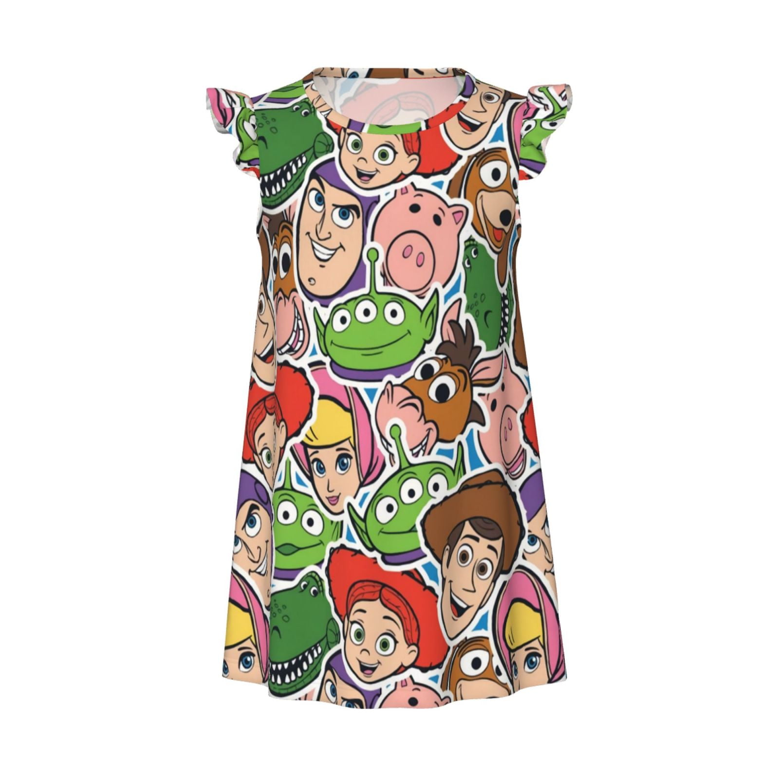 Toy Story Little Girls Nightgowns Soft Flutter Sleeve Night Dress ...