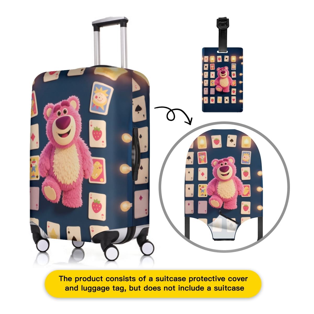 Toy Story Luggage Cover, Hard Shell Suitcase Cover with Luggage Tag ...