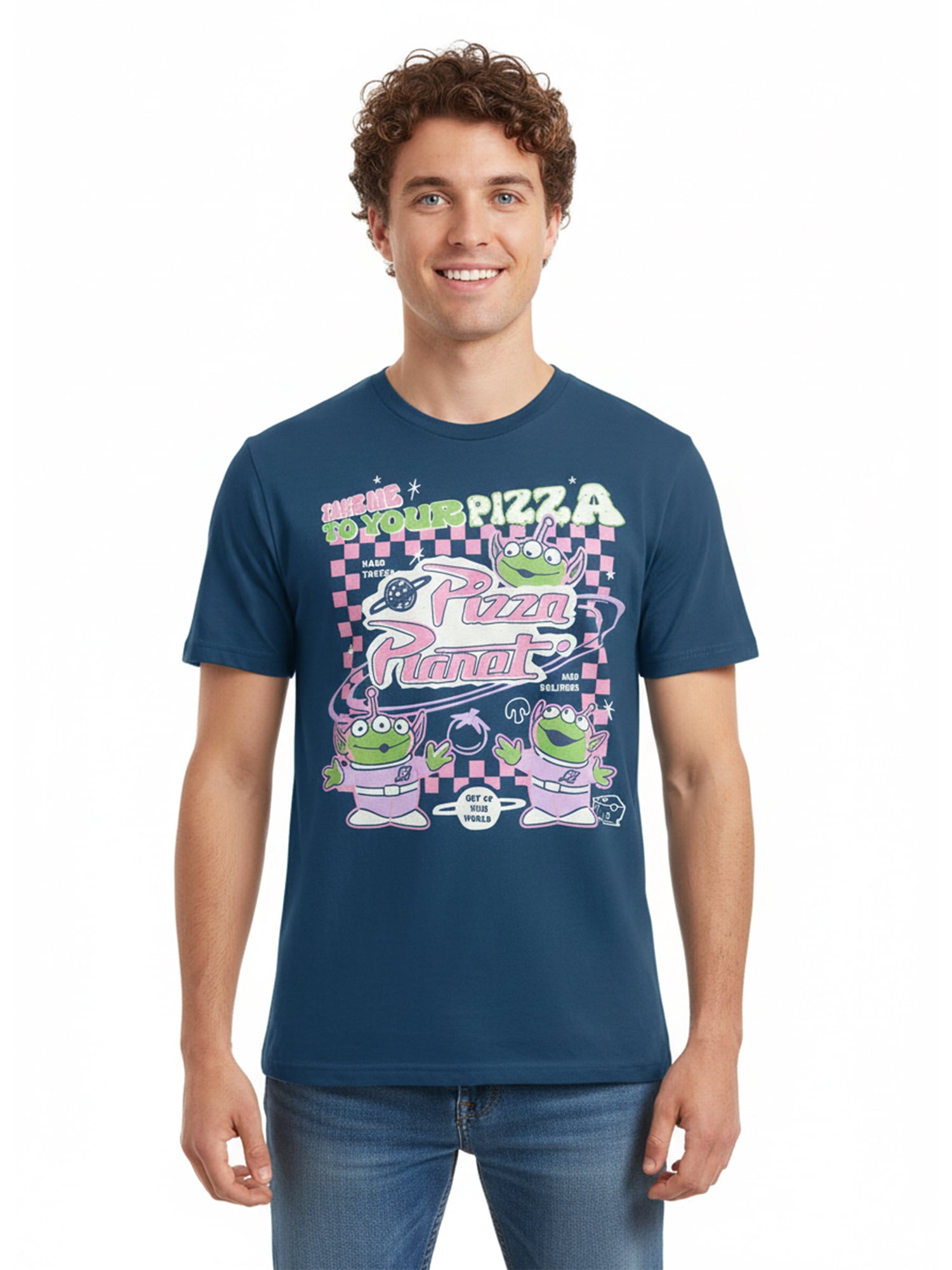 Toy Story, Men's & Big Men's Graphic Tee, Take Me To Your Pizza, Sizes ...