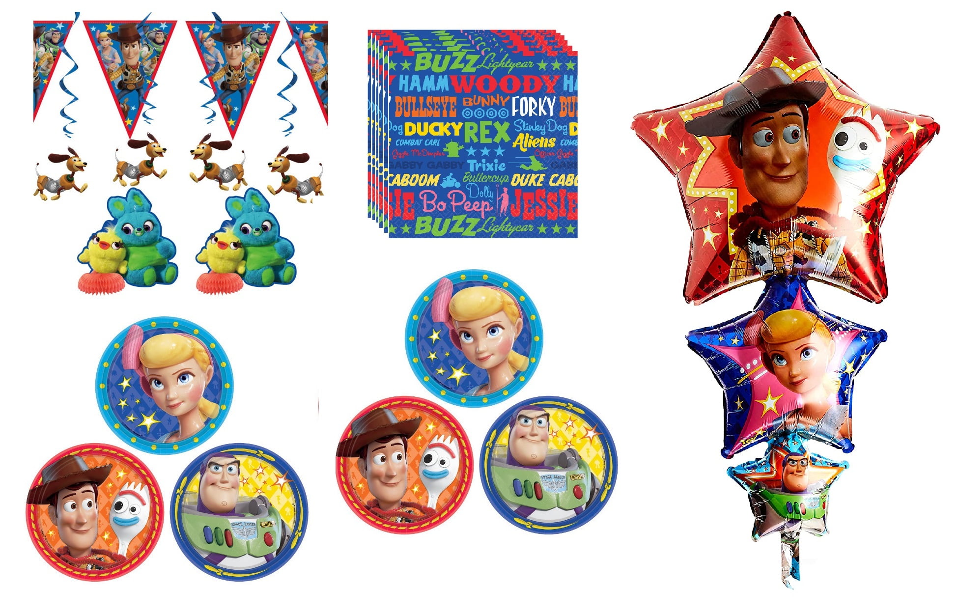 Toy Story Party Supplies includes 16 Dessert Plates, 16 Napkins, 1 ...