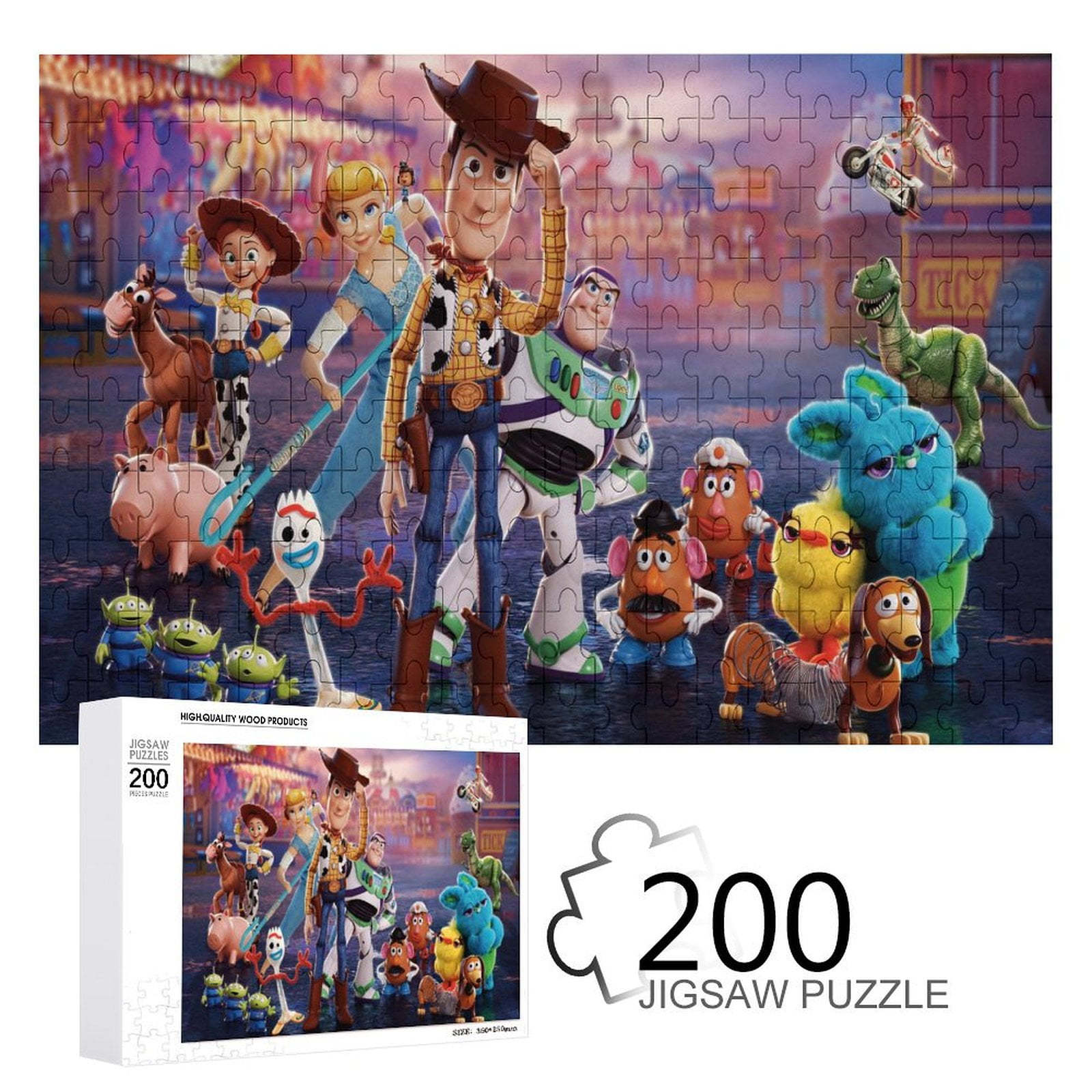 Toy Story Puzzle For Adults & Kids - 200 PCS Jigsaw Puzzle For Boys ...