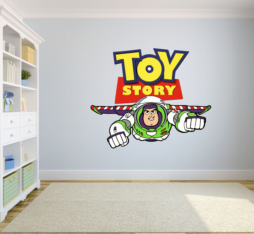 Toy Story Show Buzz Lightyear Colorful Decors Wall Sticker Art Design ...