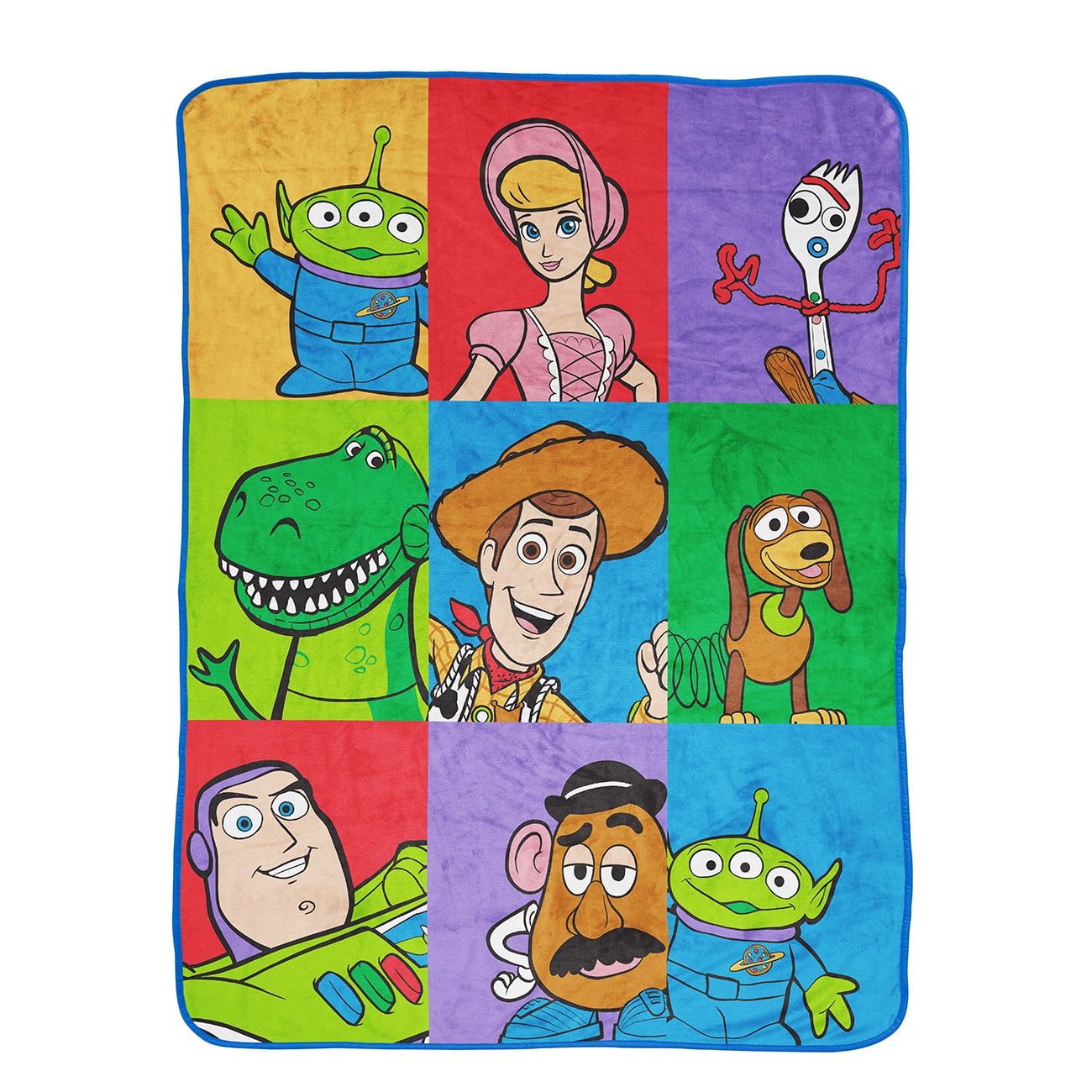 Toy Story Squares Kids Throw, 46 x 60, Microfiber, Green, Disney ...