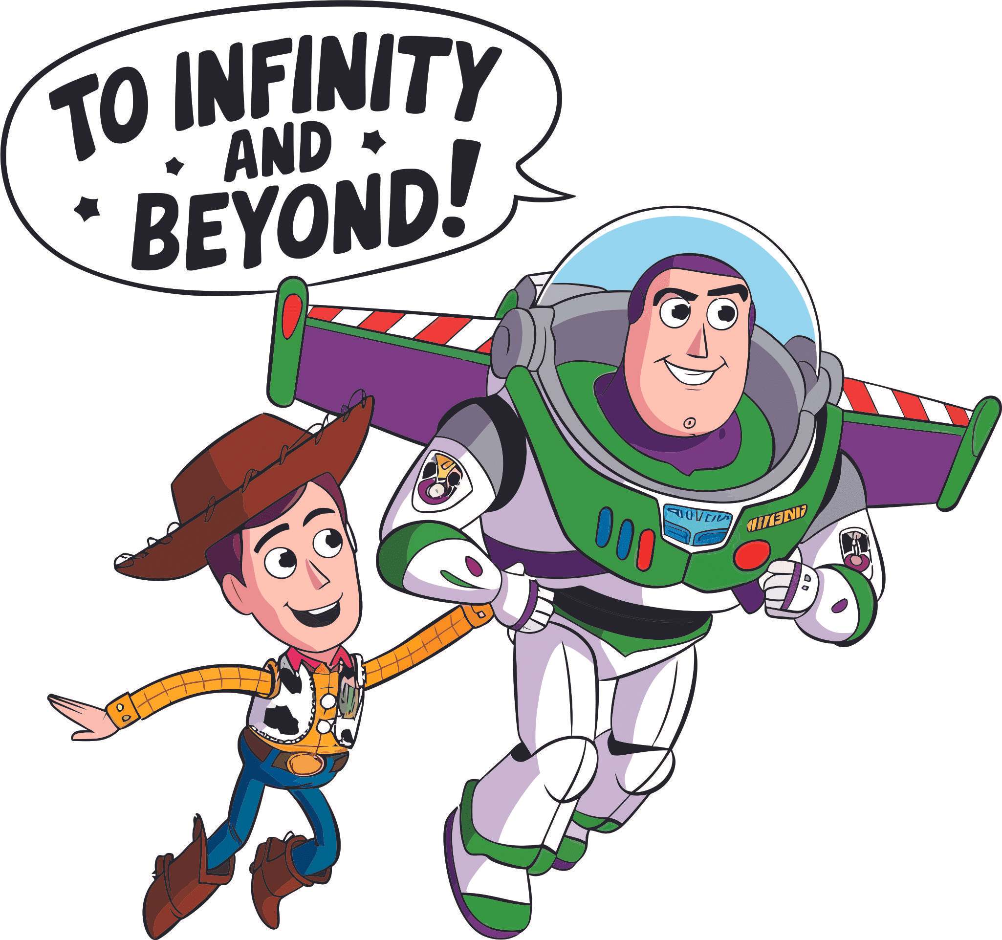 Toy Story Stickers To Infinity and Beyond Cartoon Bo Peep Slinky Dog ...