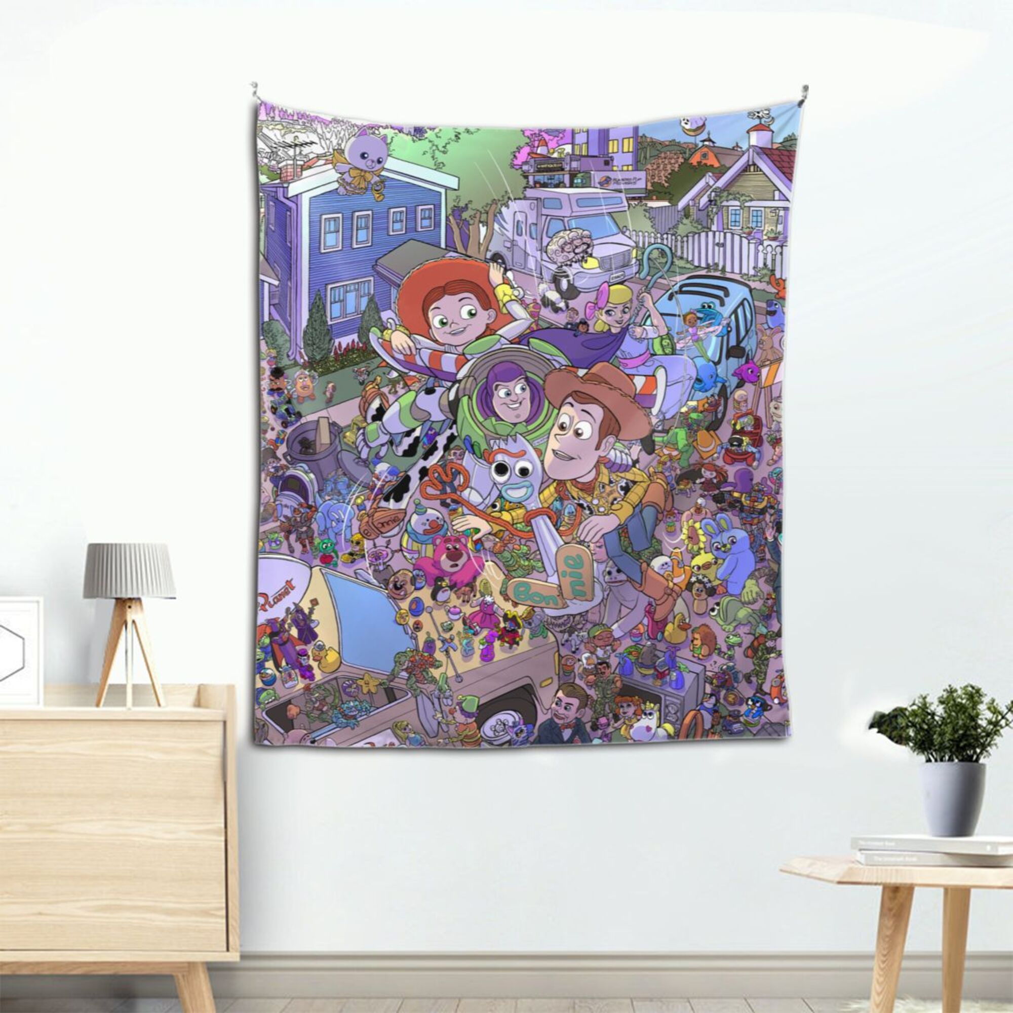 Toy Story Tapestry Aesthetic Cute Room Decor Tapestry Birthday ...