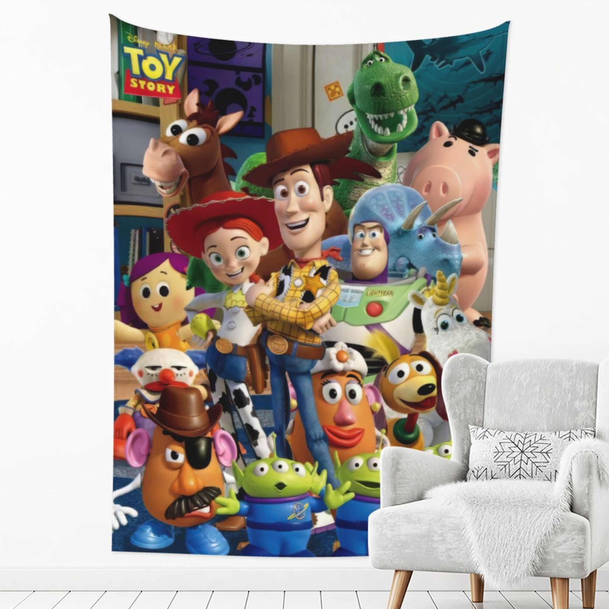 Toy Story Tapestry Aesthetic Cute Room Decor Tapestry Birthday ...