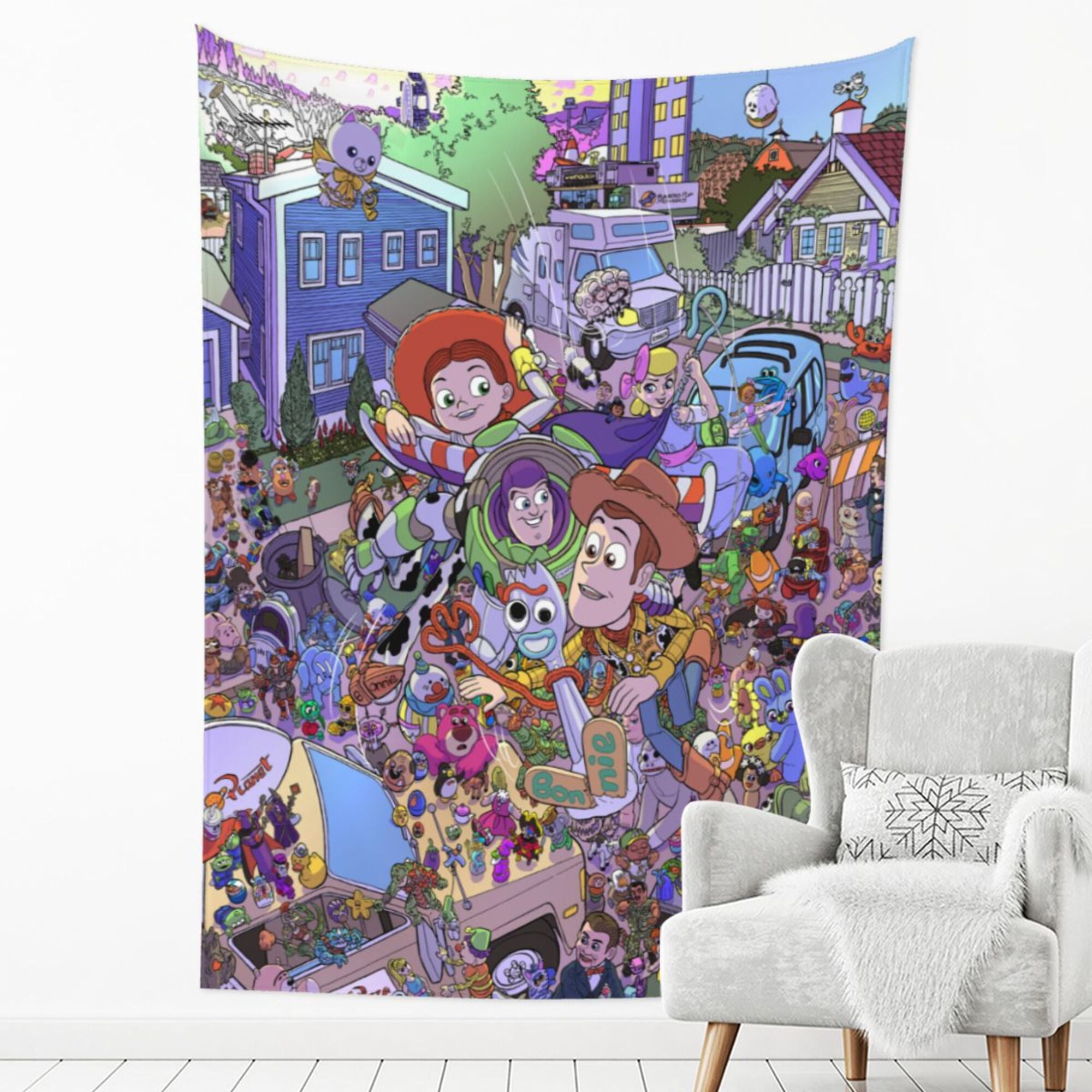 Toy Story Tapestry Aesthetic Cute Room Decor Tapestry Birthday ...