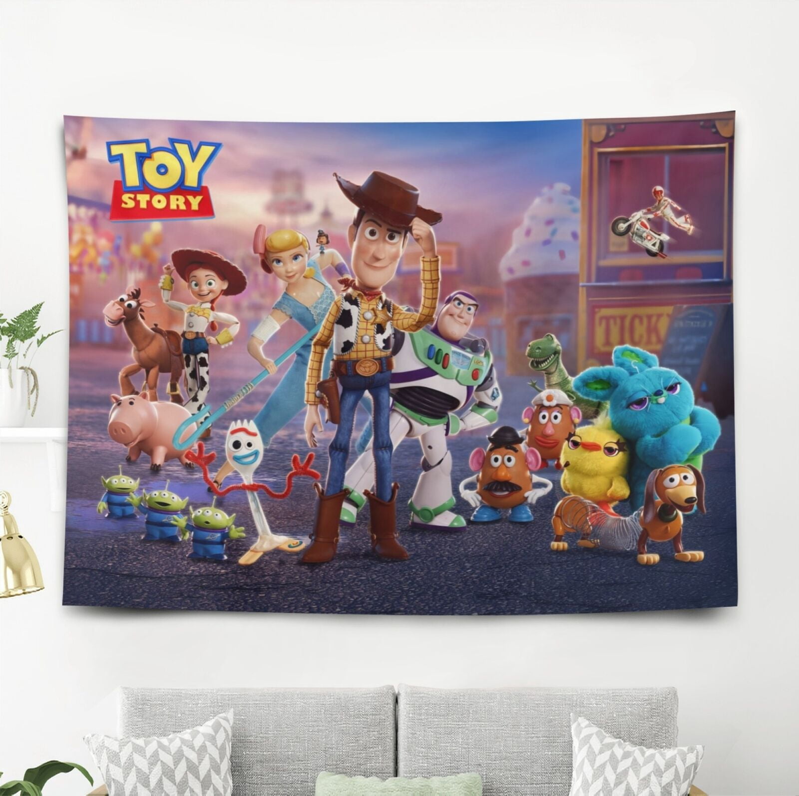 Toy Story Tapestry Wall Decoration for Bedroom Kids Wall Hanging ...