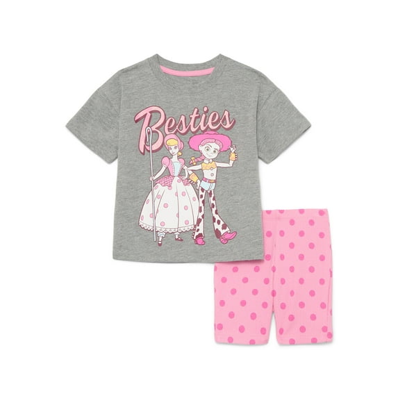 Toy Story Toddler Girls Graphic Tee and Bike Shorts Set, 2-Piece, Sizes 12M-5T - Walmart.com