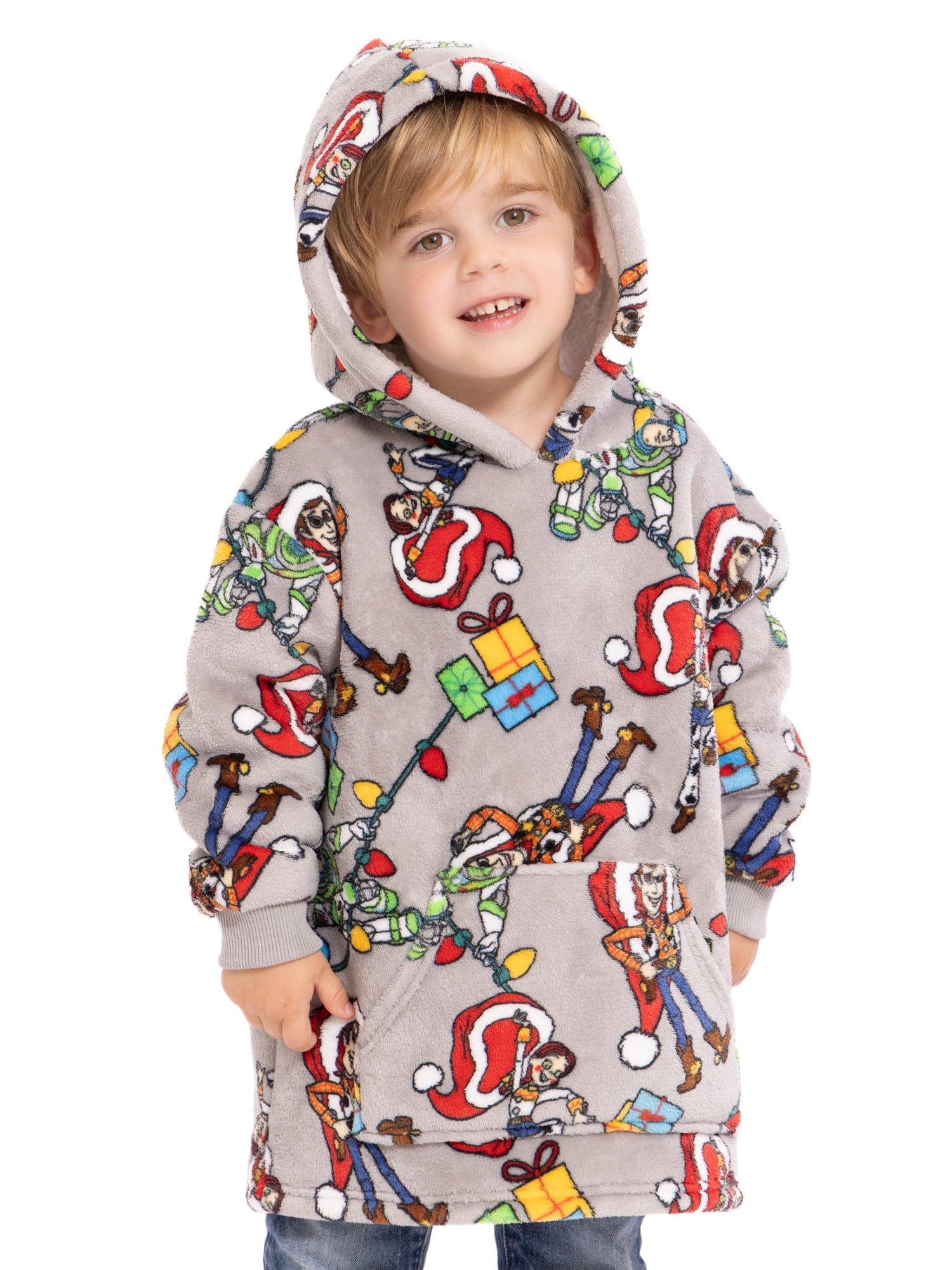 Toy Story Holiday Toddler Boys Cozy Plush Hoodie with Faux Shearling ...
