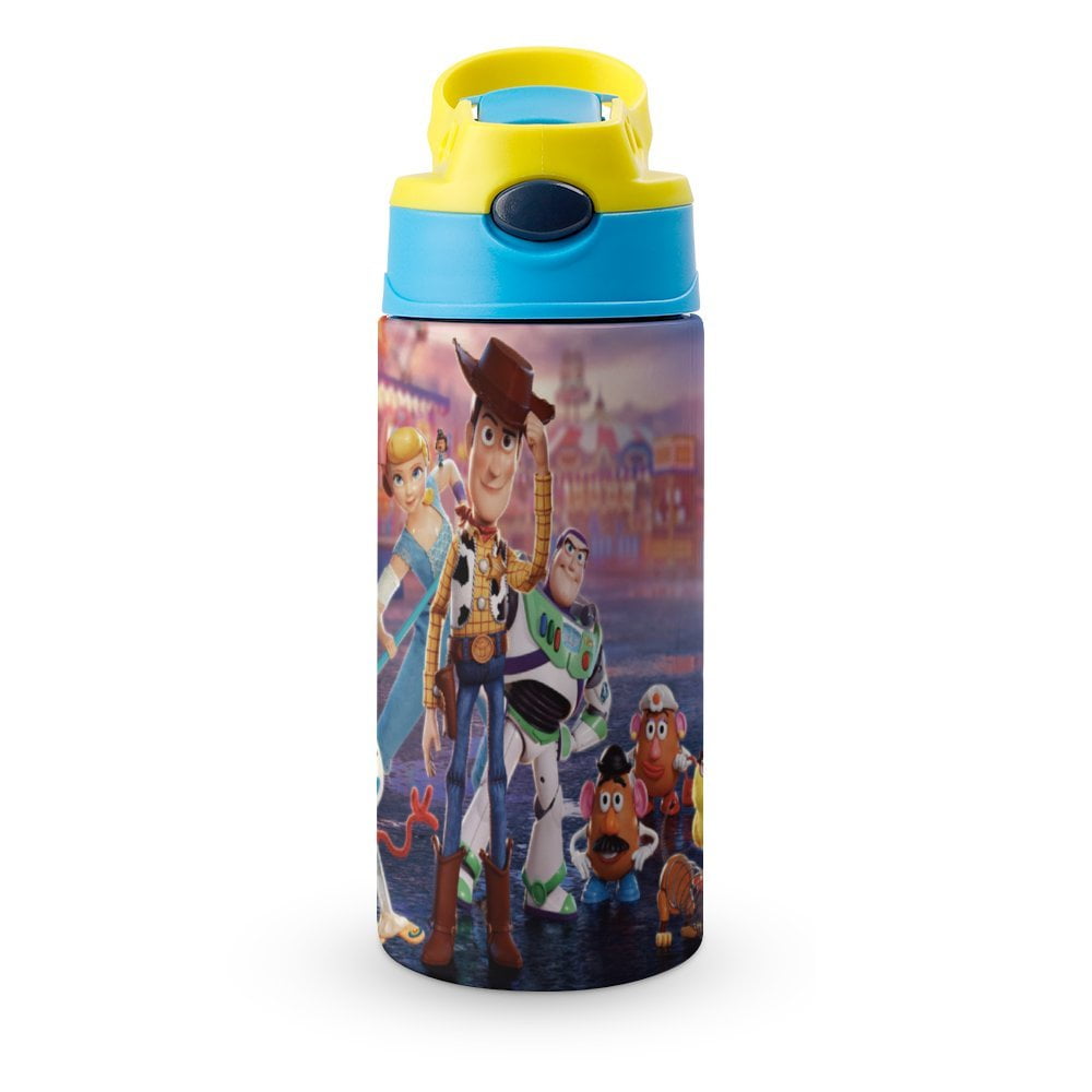 Toy Story Water Bottle with Straw Kids 16.9 Oz Stainless Steel Travel ...