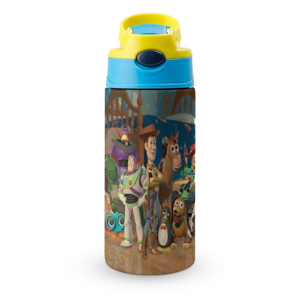 Toy Story Water Bottle with Straw Kids 16.9 Oz Stainless Steel Travel ...